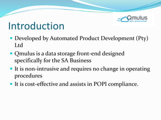 Qmulus cloud based data storage | PDF | Data Storage and Warehousing ...