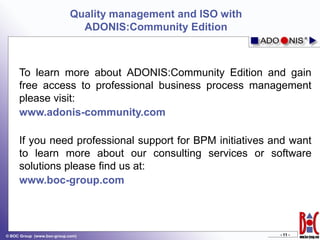 Quality management with ADONIS:Community Edition | PPT