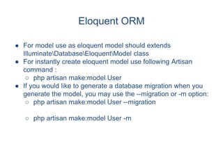 Laravel5 Introduction and essentials | PPT