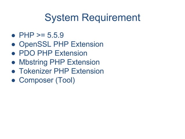 Laravel5 Introduction and essentials | PPT