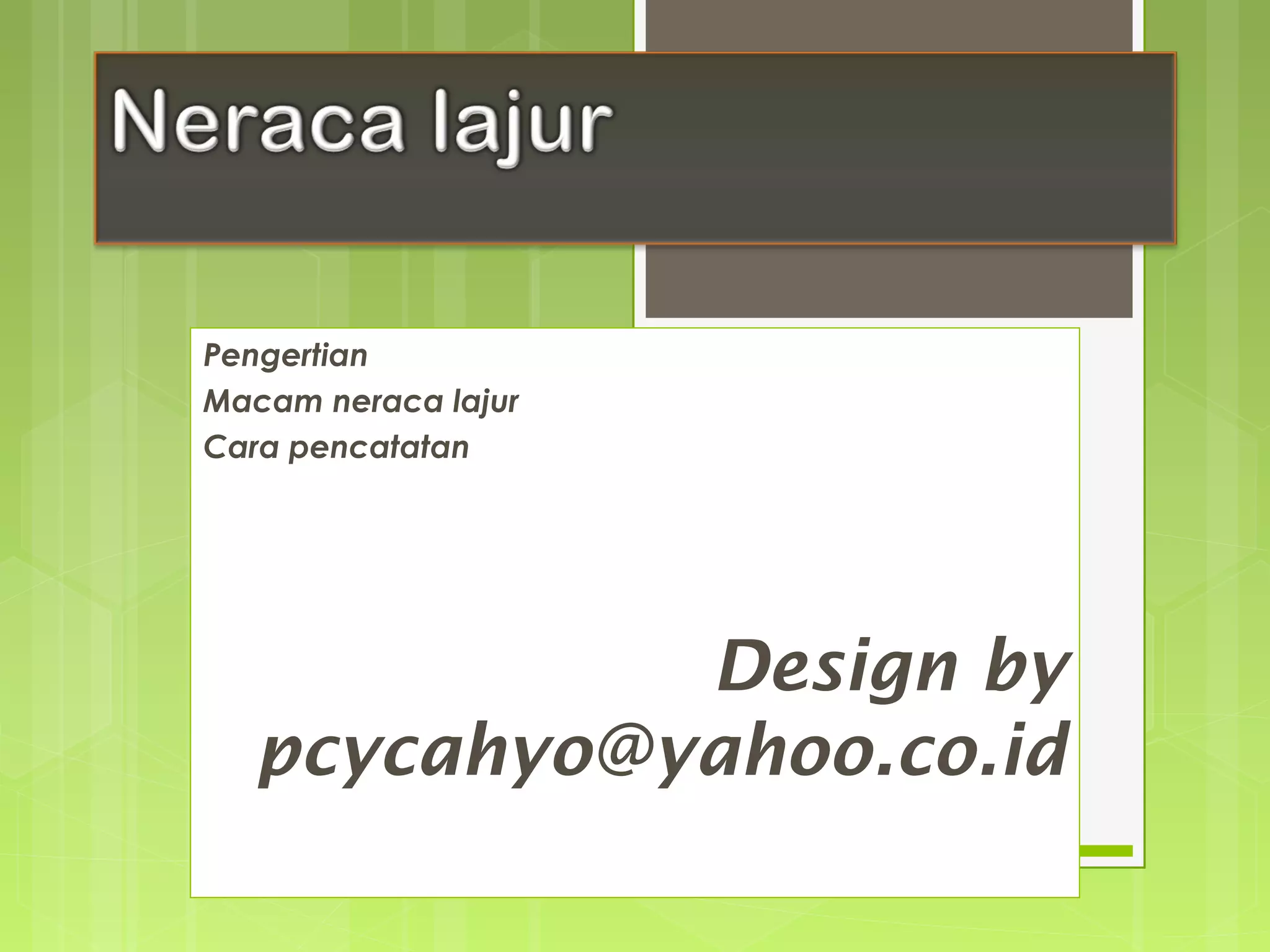 Neraca lajur | PPT