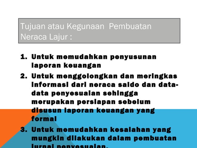 Neraca lajur | PPT