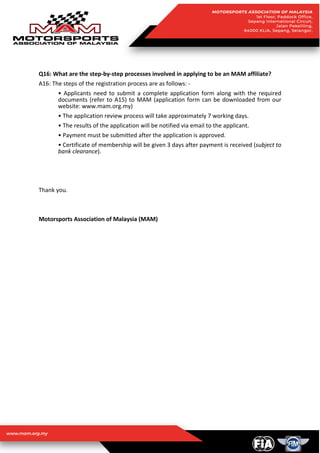 MAM Affiliate members QNA | PDF