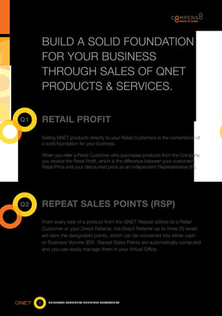 Qnet Qinfinite Plan compensation plan low | PDF