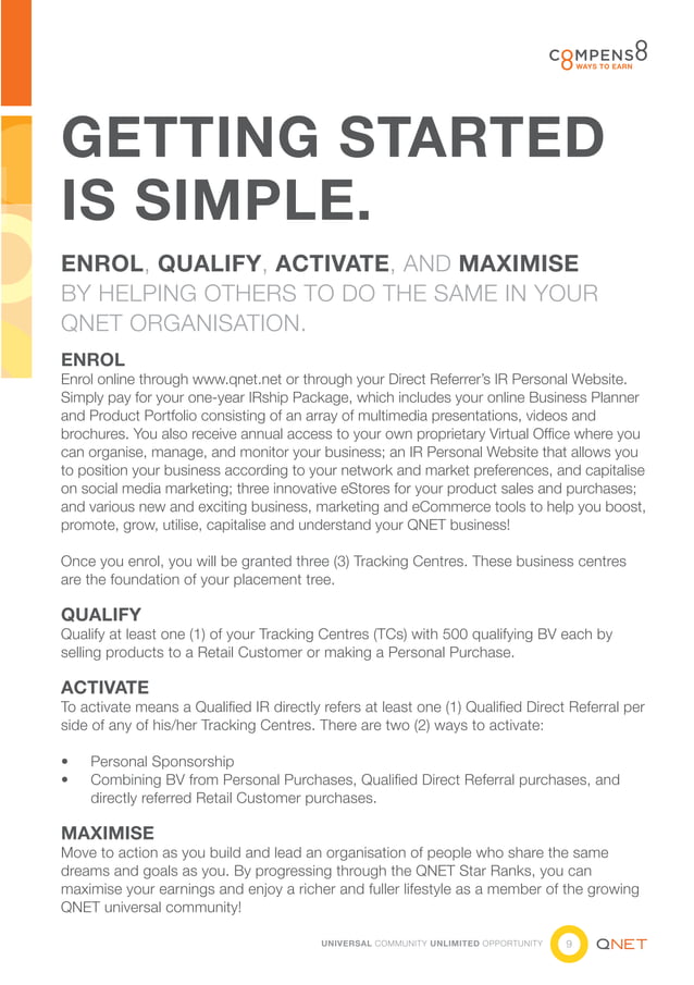 Qnet compensation plan | PDF