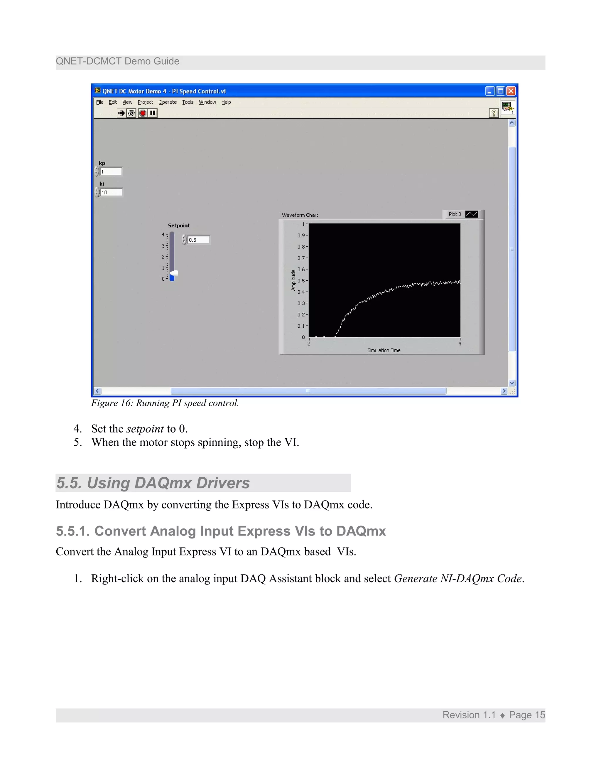 Qnet dc motor control demo guide | PDF