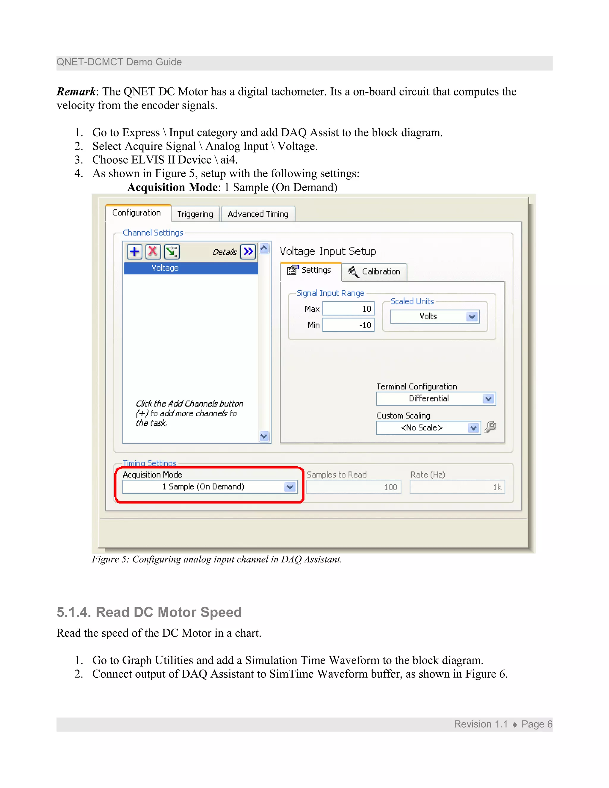 Qnet dc motor control demo guide | PDF