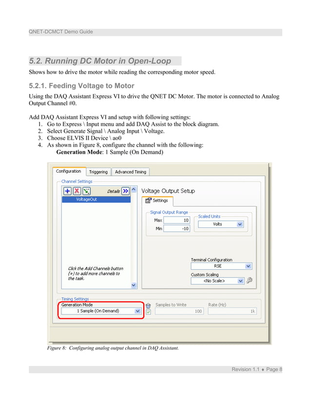 Qnet dc motor control demo guide | PDF
