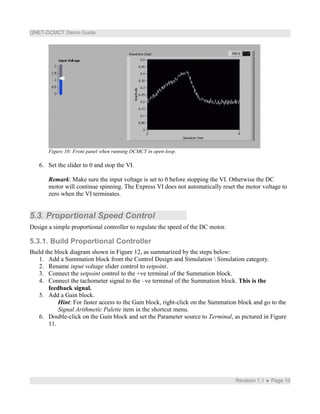 Qnet dc motor control demo guide | PDF
