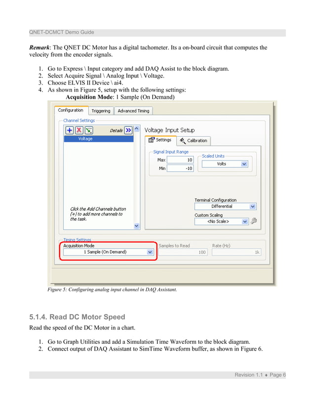 Qnet dc motor control demo guide | PDF