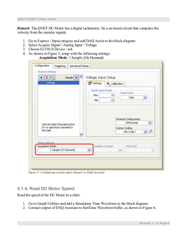 Qnet dc motor control demo guide