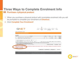 QNET's Three Stage Enrolment | PPTX