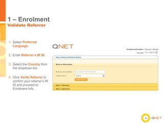 QNET's Three Stage Enrolment | PPTX