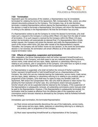 Qnet policies & procedures world plan 18122012 (for enrolment) | PDF