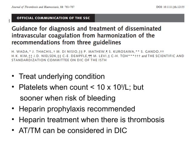Hyper- and hypocoagulopathy in sepsis, the dos and don'ts - Nicole ...