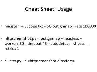 Shmoocon 2015 - httpscreenshot | PDF