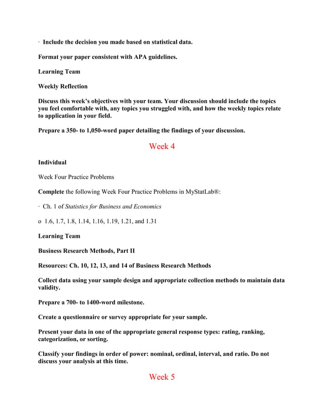 Qnt 561 entire class all weeks assignments ,d qs | PDF