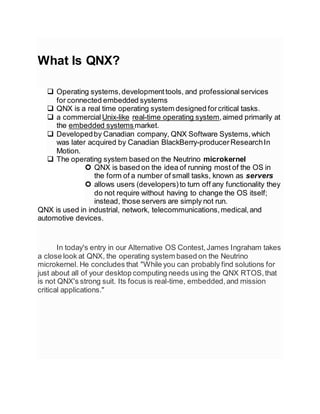 Qnx os | DOCX