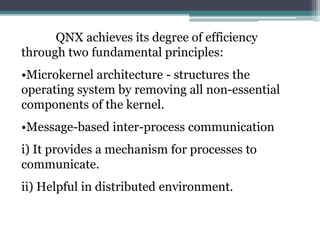 Qnx os | PPTX