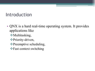 Qnx os | PPTX