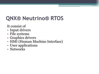 Qnx os | PPTX