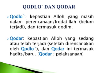 Qodlo` dan qodar | PPTX
