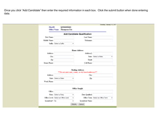 Qualifying Officer System Tutorial | PPTX | Resume Writing and Advice | Job Search