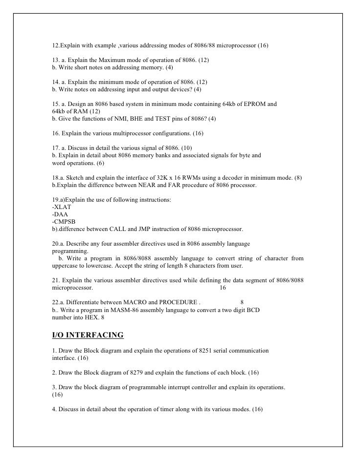 microprocessor 8086 full notes pdf