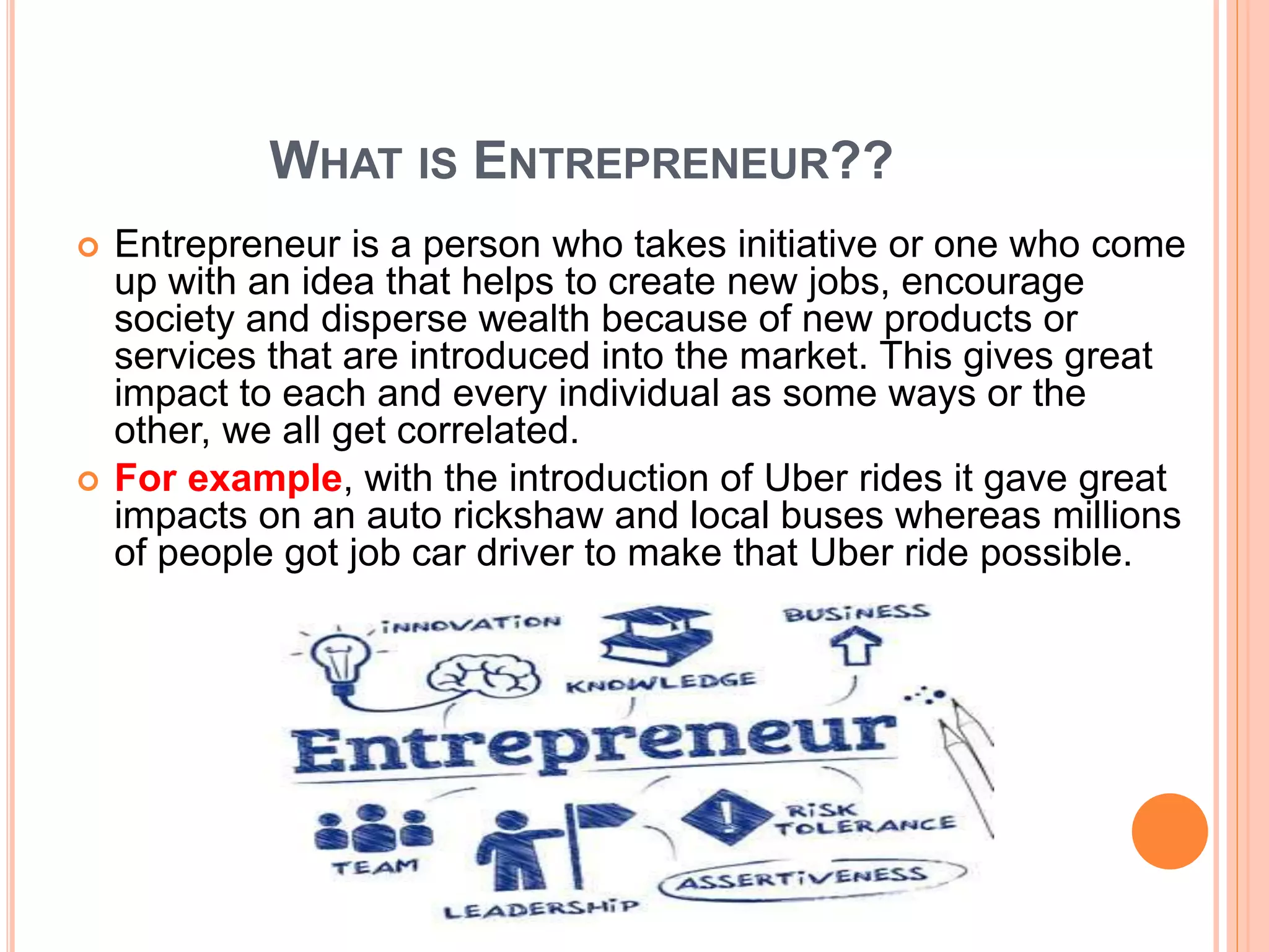 Role of Entrepreneur’s in Economic Development | PPTX