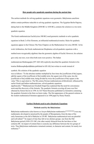 METHOD OF BABYLONIANS | DOCX