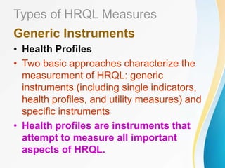 Health-Related Quality of Life | PPT