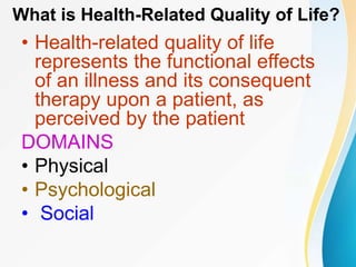 Health-Related Quality of Life | PPT