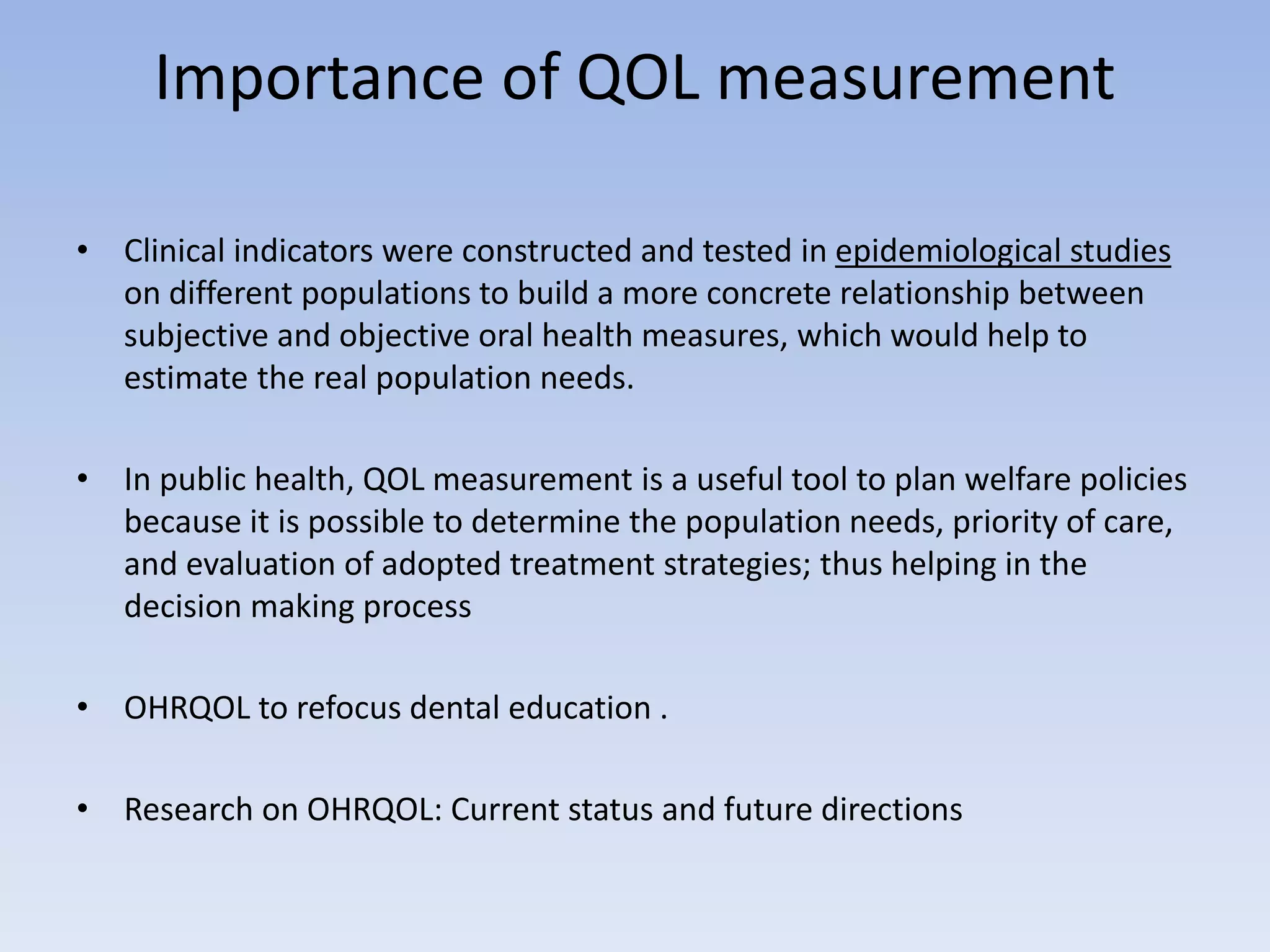Qol ppt | PPTX