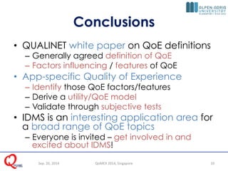 Quality of Experience for Inter-Destination Media Synchronization | PDF ...