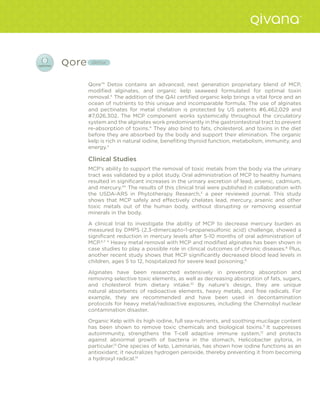 Qore detox product profile final 8 5-09 | PDF