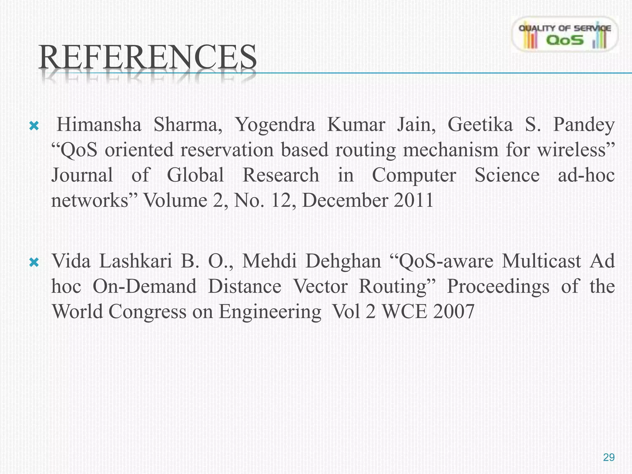 Qo S Oriented Distributed Routing Protocols Anna University 2nd Review Ppt Ppt