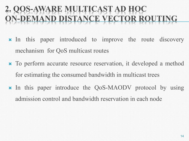 Qo S Oriented Distributed Routing Protocols Anna University 2nd Review Ppt Ppt