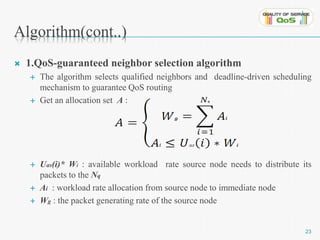 Qo s oriented distributed routing protocols : anna university 2nd review ppt | PPT