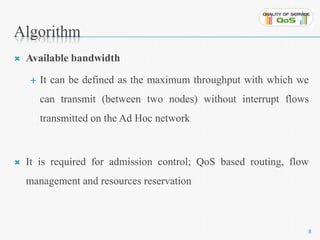 Qo s oriented distributed routing protocols : anna university 2nd review ppt | PPT