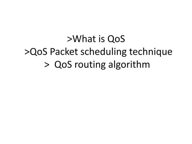 Qo s routing | PPT