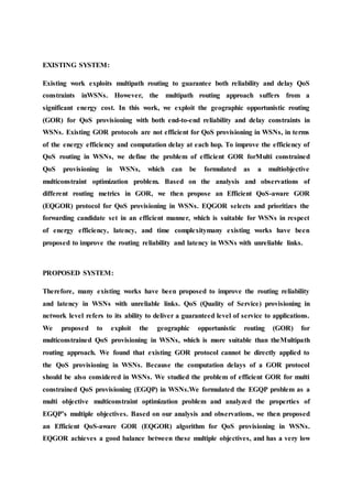 2014 IEEE JAVA NETWORKING PROJECT Qos aware geographic opportunistic routingin wireless sensor ...