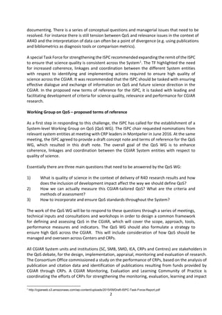 Quality of Science (QoS) concept note | PDF