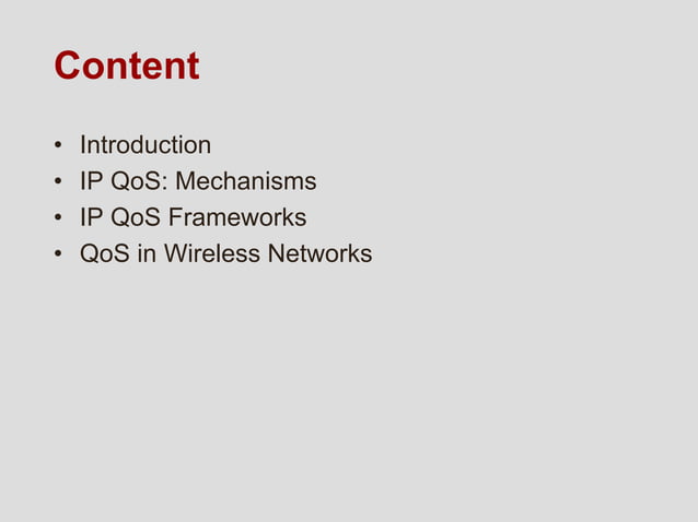 QoS (quality of service) | PPTX