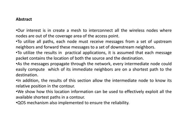 Qos And Routing In Regular Wireless Mesh Topology Ppt 8610