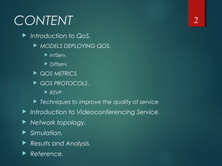 Qos videoconferencing service | PPT