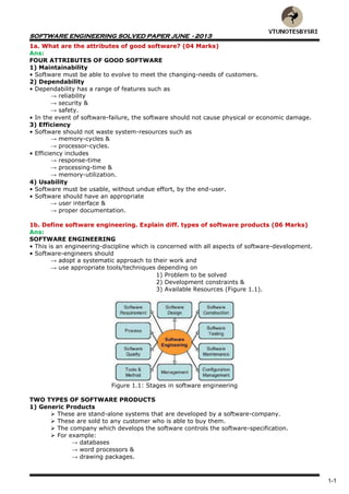 VTU 5TH SEM CSE SOFTWARE ENGINEERING SOLVED PAPERS - JUN13 DEC13 JUN14 ...