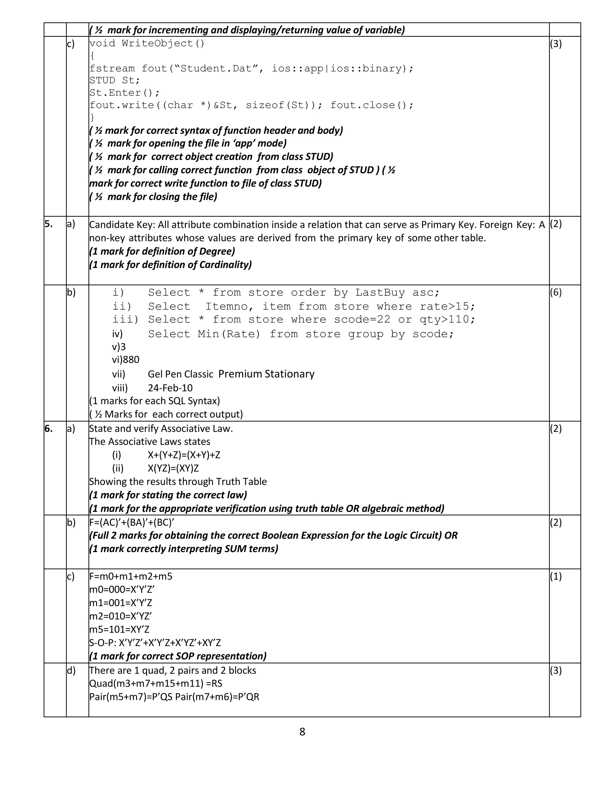 CS Sample Paper 1 | PDF