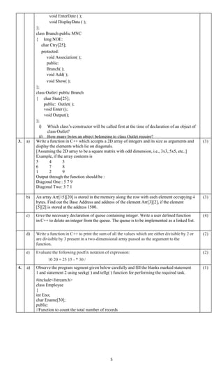 CS Sample Paper 1 | PDF