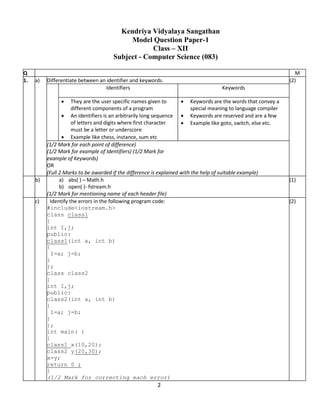 CS Sample Paper 1 | PDF