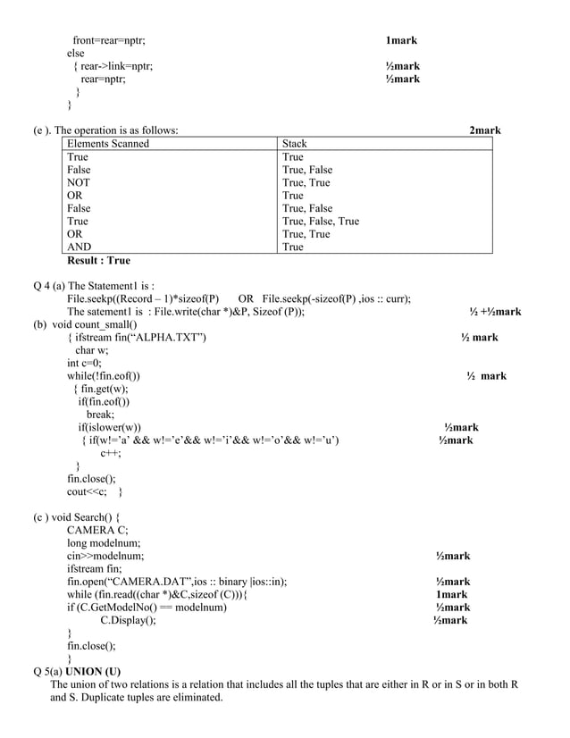 Computer Science Sample Paper 2 | PDF